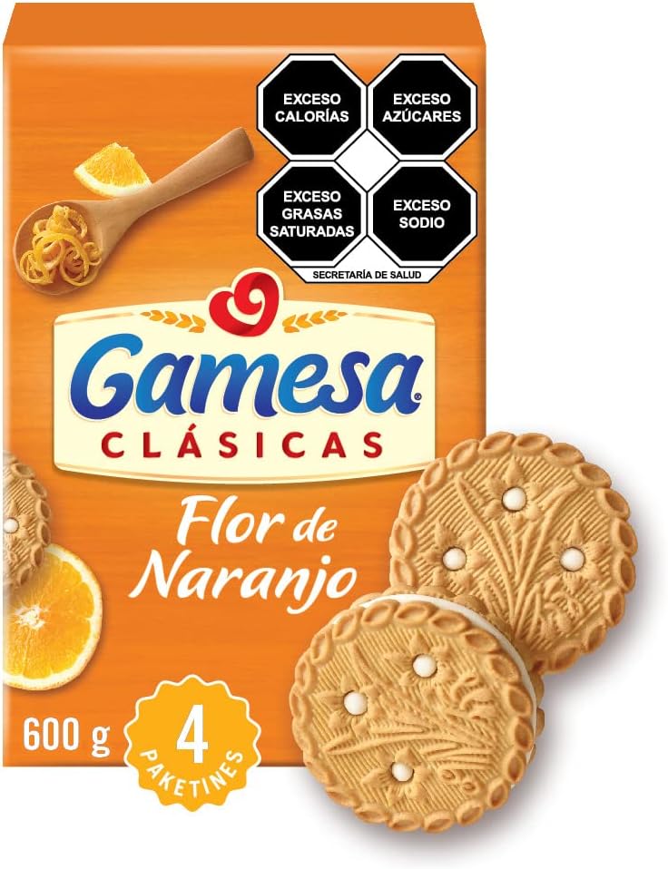 Galletas Gamesa Flor De Naranja, 4 paketines, 600 g | BuscaPromos
