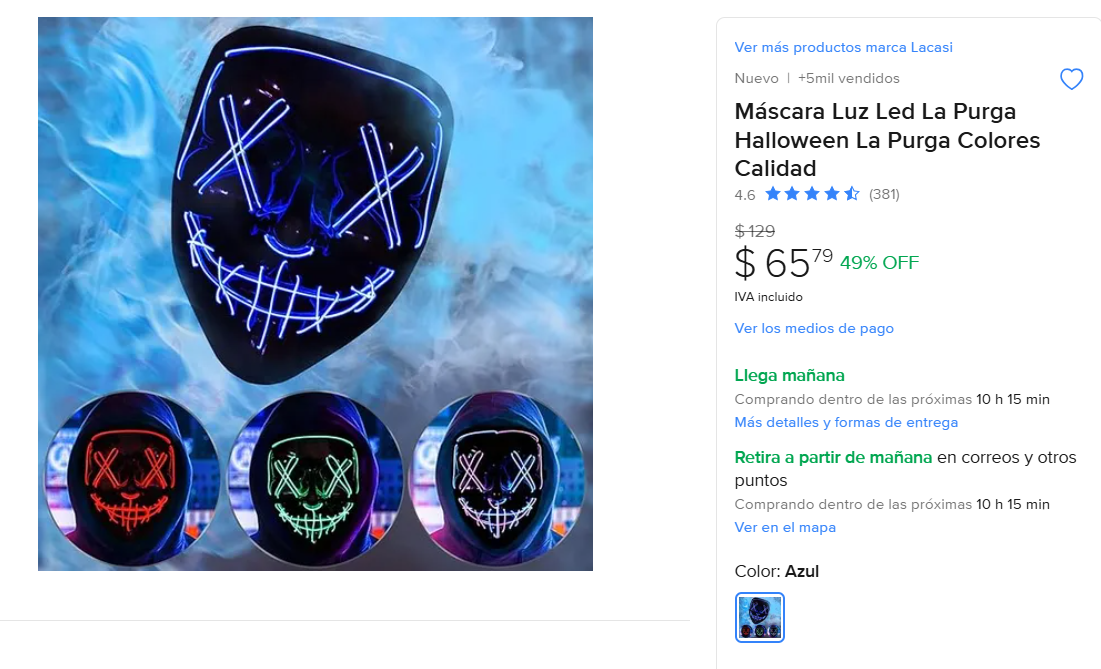 ML: Mascara Led de la Purga | BuscaPromos